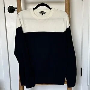 Express | Sweaters | Express Mens Sweater In Black And Cream | Poshmark